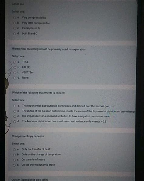 Gasenare Select One O A Very Compressibuiity StudyX