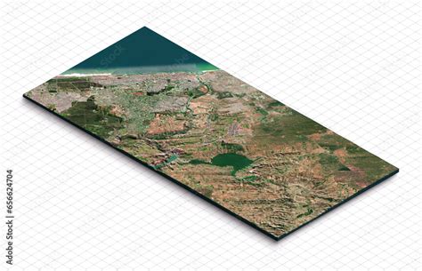 3d Model Map Of Rabat City The Capital City Of Morocco Isometric Map