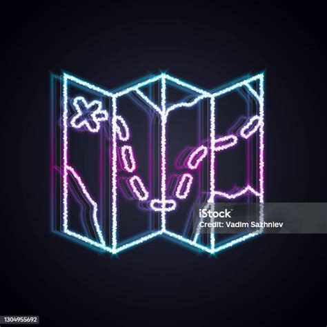 빛나는 네온 라인 골프 코스 레이아웃 아이콘 검은 배경에 격리 벡터 0명에 대한 스톡 벡터 아트 및 기타 이미지 0명 Championship 가루로 빻은 Istock