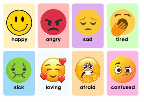 Free Printable Emoji Feelings Flashcards Flashcards 44 OFF