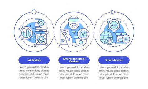 Premium Vector Smart Technology Products Blue Circle Infographic Template Data Visualization