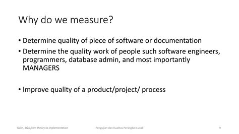 Software Quality Metrics Software Quality Ppt