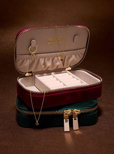 Soft Velvet Rectangular Jewellery Box Exclusive Simons X Midi34