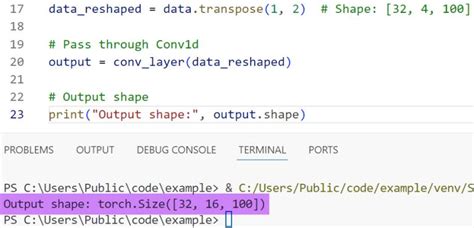 PyTorch Conv1d