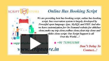 Ppt Bus Booking Script Website Scripts Powerpoint Presentation