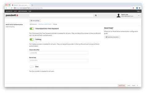 passbolt help how to configure passbolt to use yubikey otp