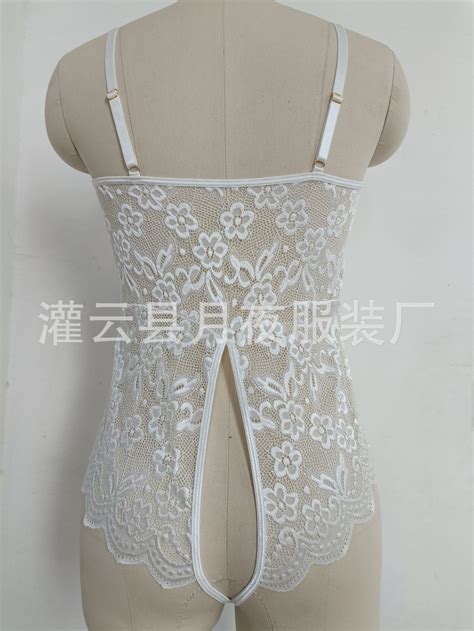 加大码蕾丝透视连体内衣制服诱惑激情开裆露胸蝴蝶结性感情趣内衣 阿里巴巴