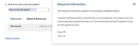 Solved C What Is The Value Of The Test Statistic Value Of Chegg