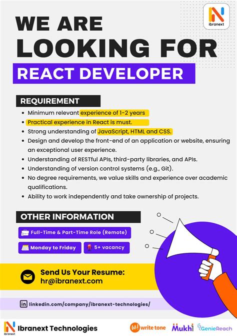Ibranext Technologies On Linkedin Ibranext Reactdeveloper Hiring