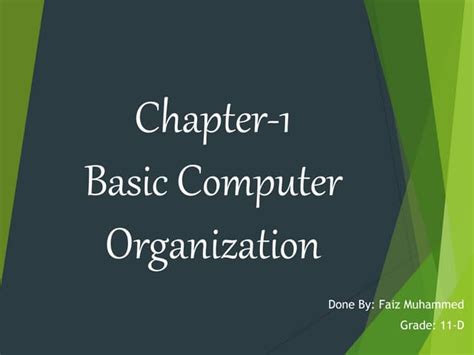 Cbse Informatics Practices Chapter 11 Basic Computer Organization Pptx