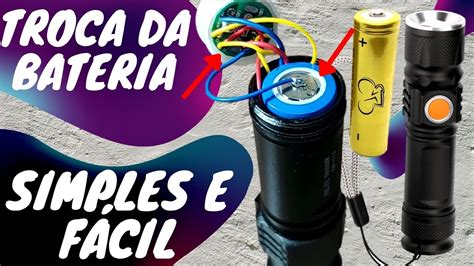 Como Trocar Bateria Da Lanterna Usb TÁtica Militar De Led Youtube