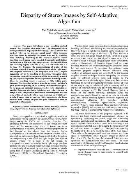 paper 58 disparity of stereo images by self adaptive algorithm pdf