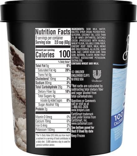 Breyers® Carb Smart™ Brownie A La Mode Ice Cream Quart 1 5 Qt Kroger