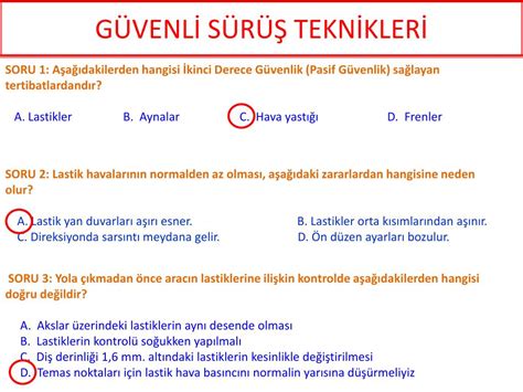 PPT GÜVENLİ SÜRÜŞ TEKNİKLERİ PowerPoint Presentation free download ID