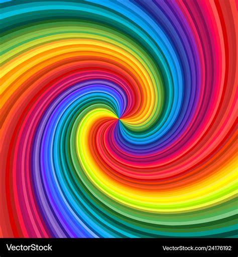 The Rainbow Swirls Vector Rainbow Swirls Royalty Free Vector Image