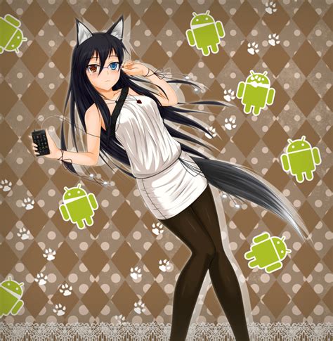 Safebooru Animal Ears Bare Shoulders Black Hair Black Legwear Blue