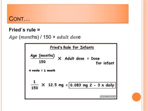 Drug Dosage Calculation In Pediatrics By Manisha Thakur Ppt