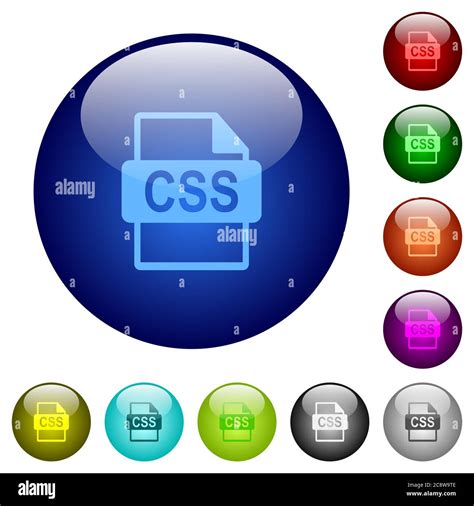 Set Of Color Css File Format Glass Web Buttons Stock Vector Image And Art