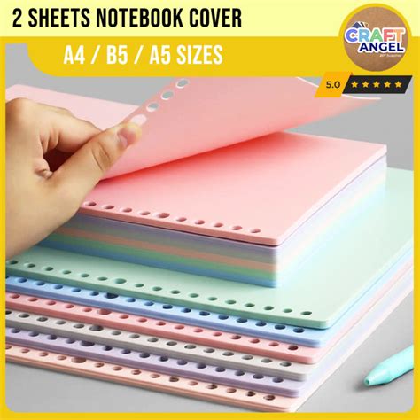 Binding Cover Notebook Binder 2 Sheets A4 B5 A5 Hard Cover