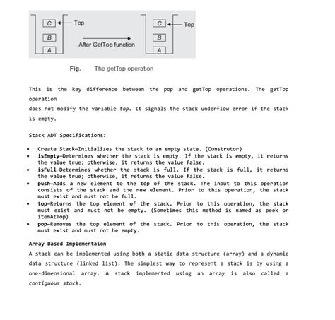 Solved Design Implement And Test A Stack Class In Java