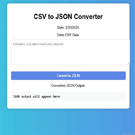 Smart Tech Tool Box Tool Csv To Json Converter