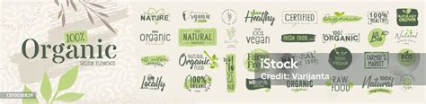 식품 시장 전자 상거래 유기농 제품 프로모션 레스토랑 건강한 삶을 위한 프리미엄 품질의 유기농 요소 0명에 대한 스톡 벡터 아트 및 기타 이미지 Istock