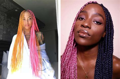 Colored Box Braids Hair Styling Option Fashionactivation