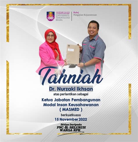 Tahniah Dr Nurzaki Ikhsan