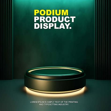 Элегантный и роскошный подиумный дисплей продукта для презентации шоу продукта Премиум Psd Файл