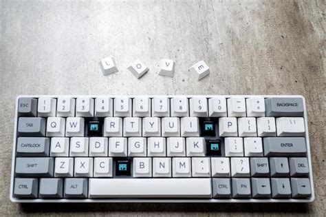 Premium Photo Mechanical Keyboard Button With Love Text