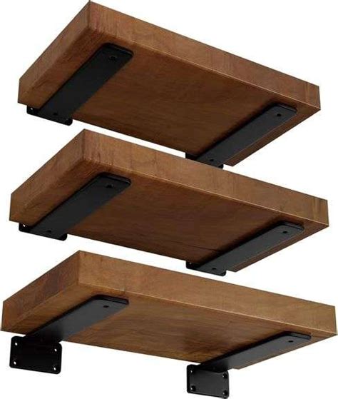 LEOPO 6 Inch Floating Shelf Bracket 1 4 Inch Thick Heavy Duty Bracket