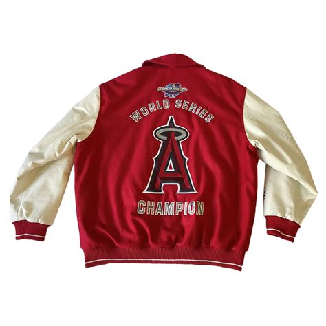Red Mlb Los Angeles Angels World Series Champion 2002 Jacket