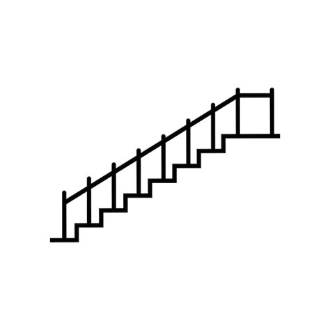 Vector Icono De Escaleras Vector Premium