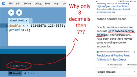 My Double Variable X Has 16 Digits And I Was Expecting To Get 16 Or 15