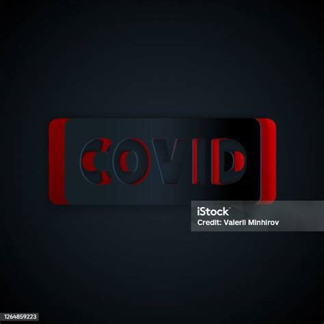剪紙科羅納病毒 Covid19 圖示隔離在黑色背景細菌和細菌 細胞癌 微生物 真菌紙藝術風格向量向量圖形及更多2019冠狀病毒病圖片 Istock