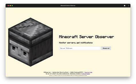 Github Andrews Mcobserver Minecraft Server Status Observer