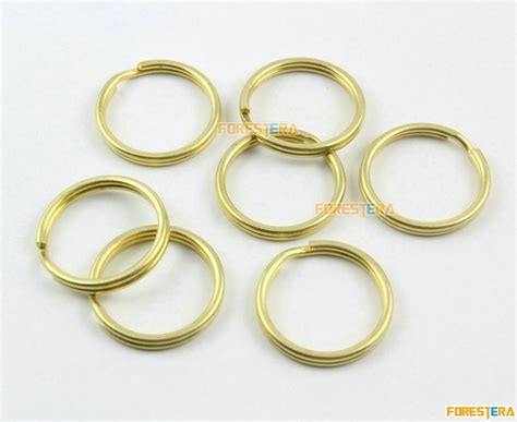 20 Pieces 20mm Solid Brass Split Key Ring Bkring5 Etsy