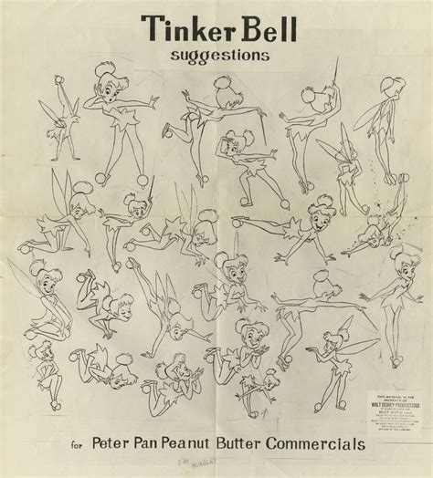 Tinker Bell Photostat Model Sheet Id Aprtinkerbell21181 Van Eaton Galleries