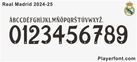 Real Madrid 24 25 Kit Font Released Player Font