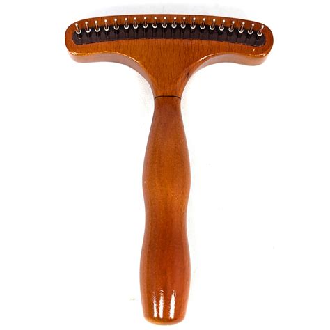 Wooden Conical Tooth Undercoat Rake Safe