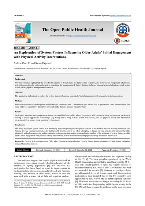 Pdf An Exploration Of System Factors Influencing Older Adults