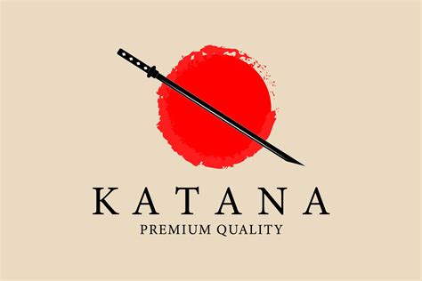 Katana Sword Line Art Logo Icon Symbol Graphic By Sypit08 · Creative Fabrica