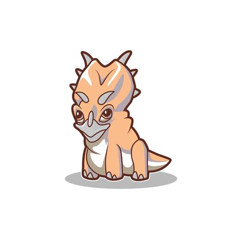Xenoceratops Cute Cartoon Vector Illustration Design 7322870 Vector Art