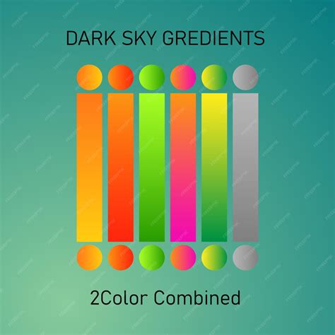 Premium Vector Gradient Color Palette With Vector Elements