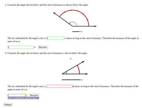Solved A Consider The Angle Shown Below And The Unit Of Chegg