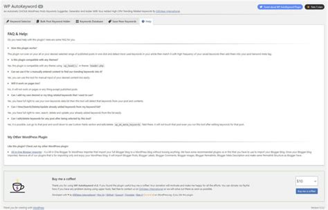Wp Autokeyword Wordpress Plugin Full Screenshot Tutorial Exeideas