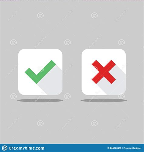 Check And Wrong Marks Tick And Cross Marks Accepted Rejected Approved Disapproved Yes No