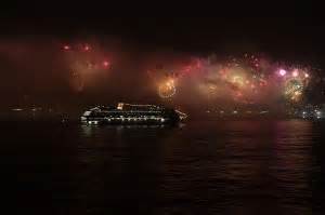 Fireworks Seen In Rio De Janeiro From Msc Musica Ship Copacabana