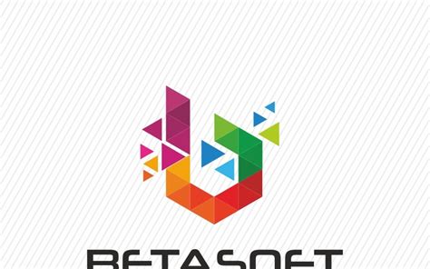 Betasoft B Letter Polygon Logo Template Templatemonster