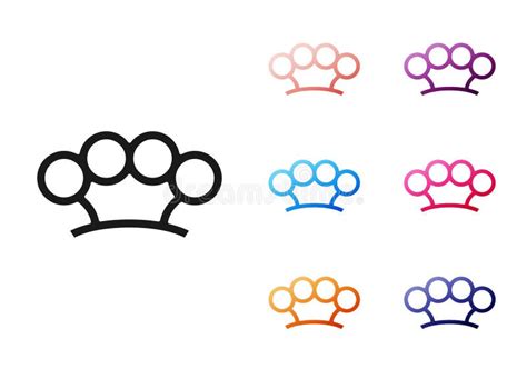 Black White Brass Knuckles Stock Illustrations 346 Black White Brass